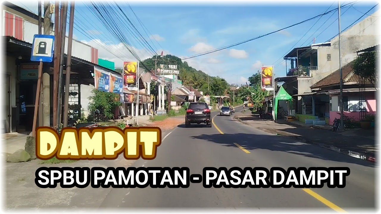 Kondisi hari ini Jalan Raya Pamotan ke Pasar Dampit - YouTube