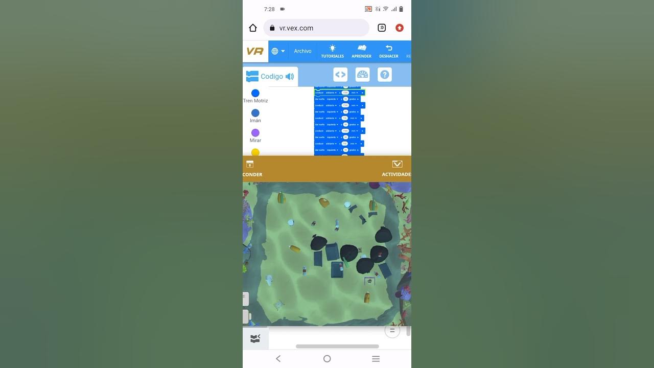 vexcode robot recolector de basura - YouTube
