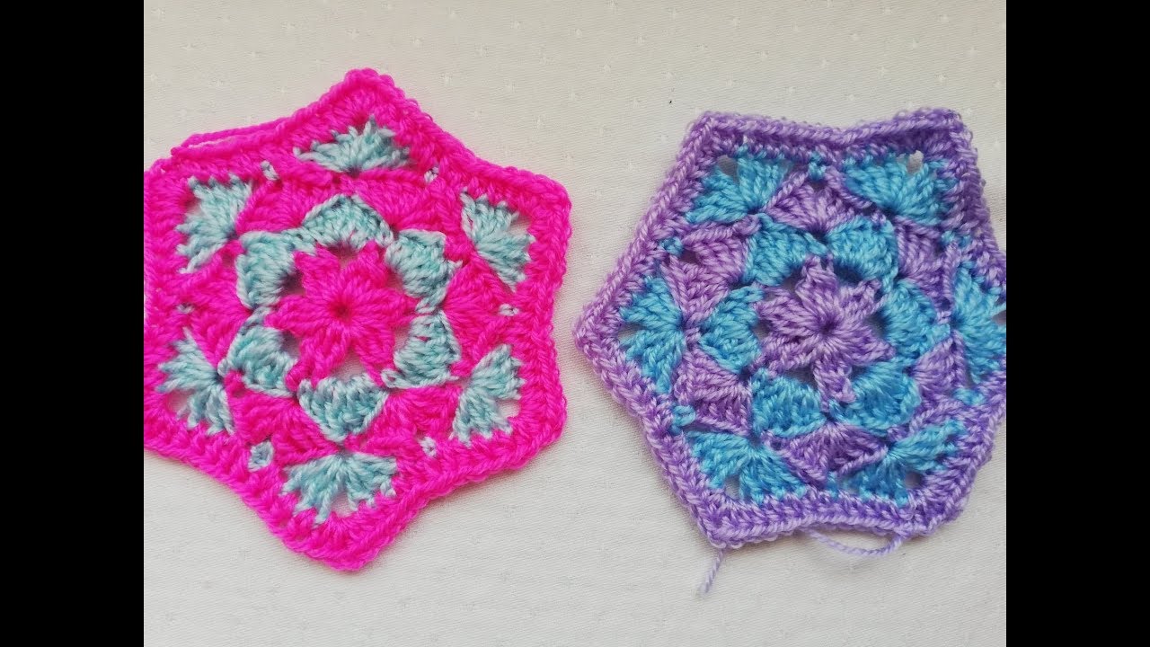 Shells hexagon easy crochet tutorial Crochet Nuts - YouTube