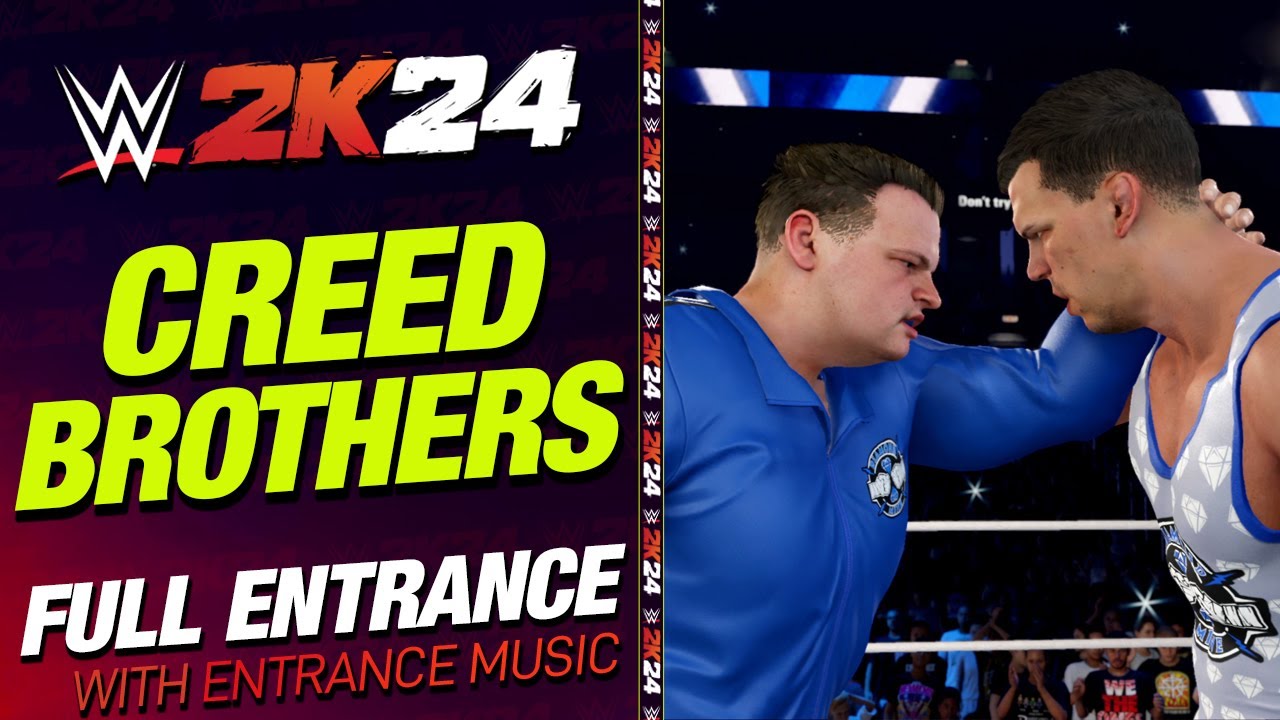 CREED BROTHERS WWE 2K24 ENTRANCE - #WWE2K24 CREED BROTHERS THEME - YouTube