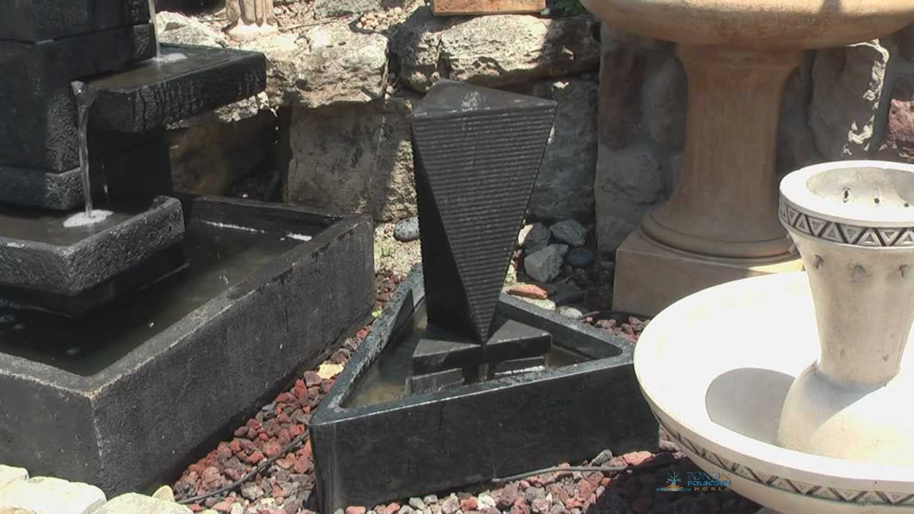 Triangular Fountain - Stone World Inc - GR04526 - YouTube