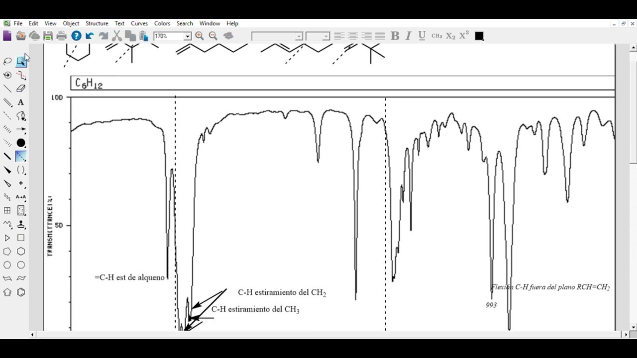 Espectro IR: Alquenos (1-Hexeno y ciclohexeno) - YouTube