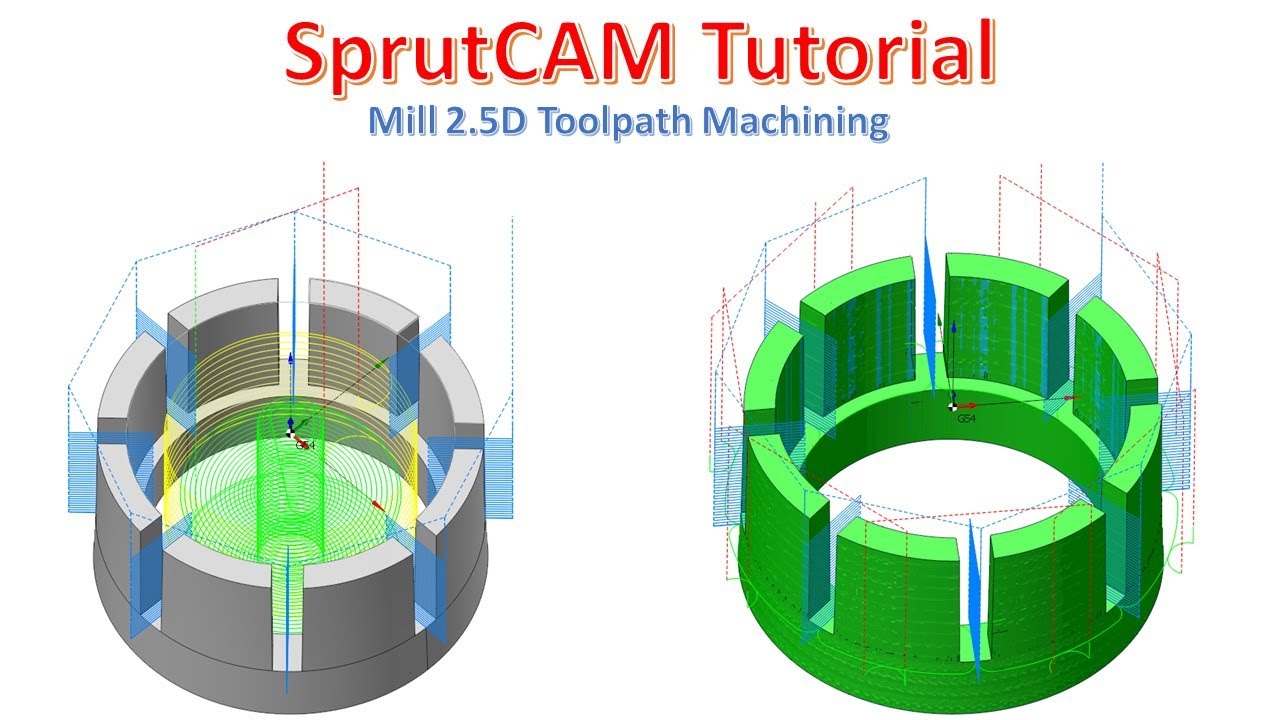 SprutCAM Tutorial #107 | Mill 2.5D Creater Toolpath Machining - YouTube