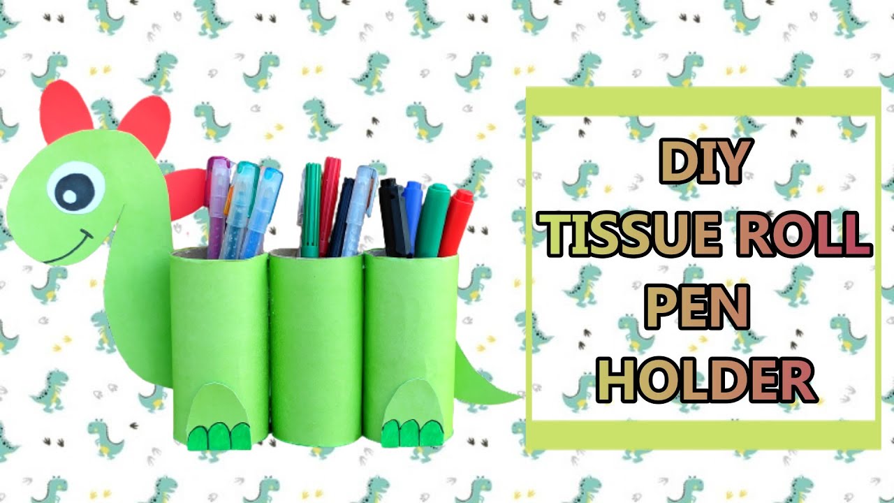 How to Make Pen Holder with Tissue Roll | DIY Tissue Roll Pen Holder ...