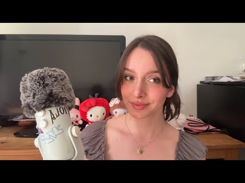 ASMR Close French Whispers (Fluffy Mic)