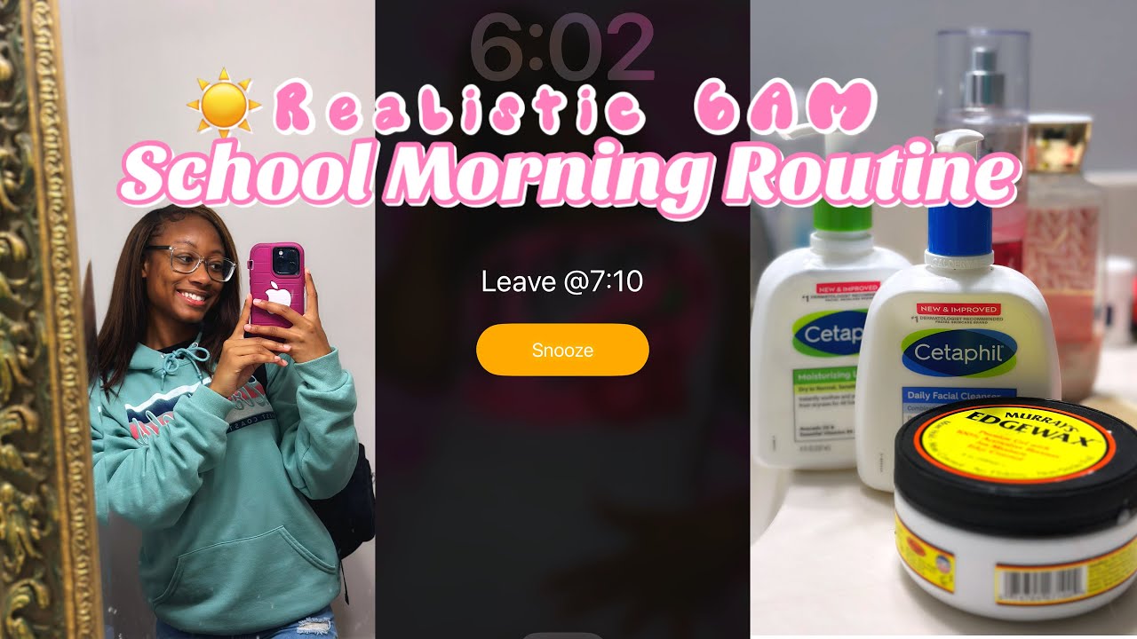 MY REALISTIC 6AM SCHOOL MORNING ROUTINE :) ☀️ - YouTube