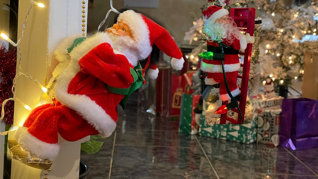 Super Climbing Santa Claus|56" Deluxe Stepping Santa - YouTube