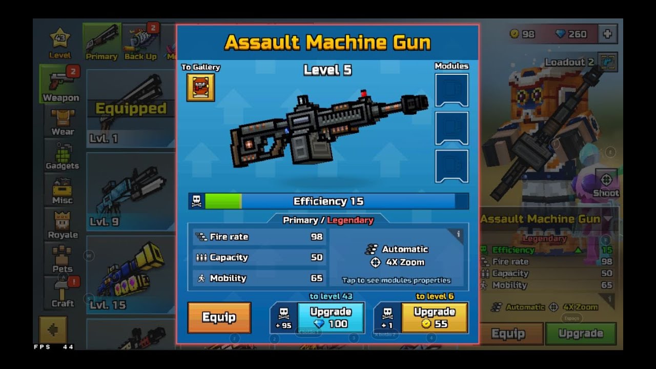 PIXEL GUN 3D REVIEWS ASSAULT MACHINE GUN - YouTube