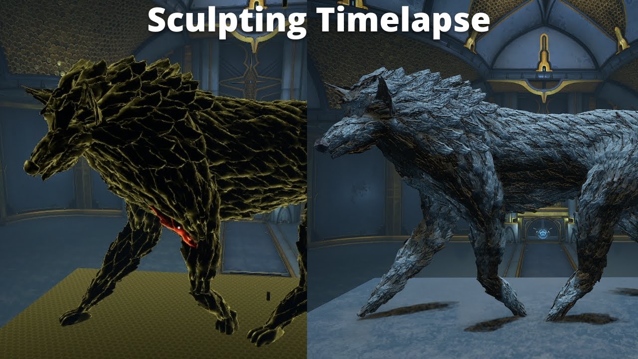 Warframe Dojo Time Lapse Tutorial: The Great Wolf - Sculpt - YouTube