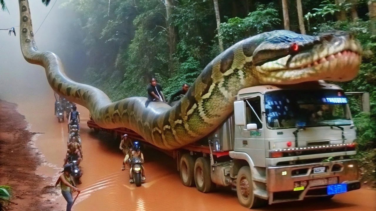 This Snake Is So Gigantic It Was Transported on Trucks - YouTube