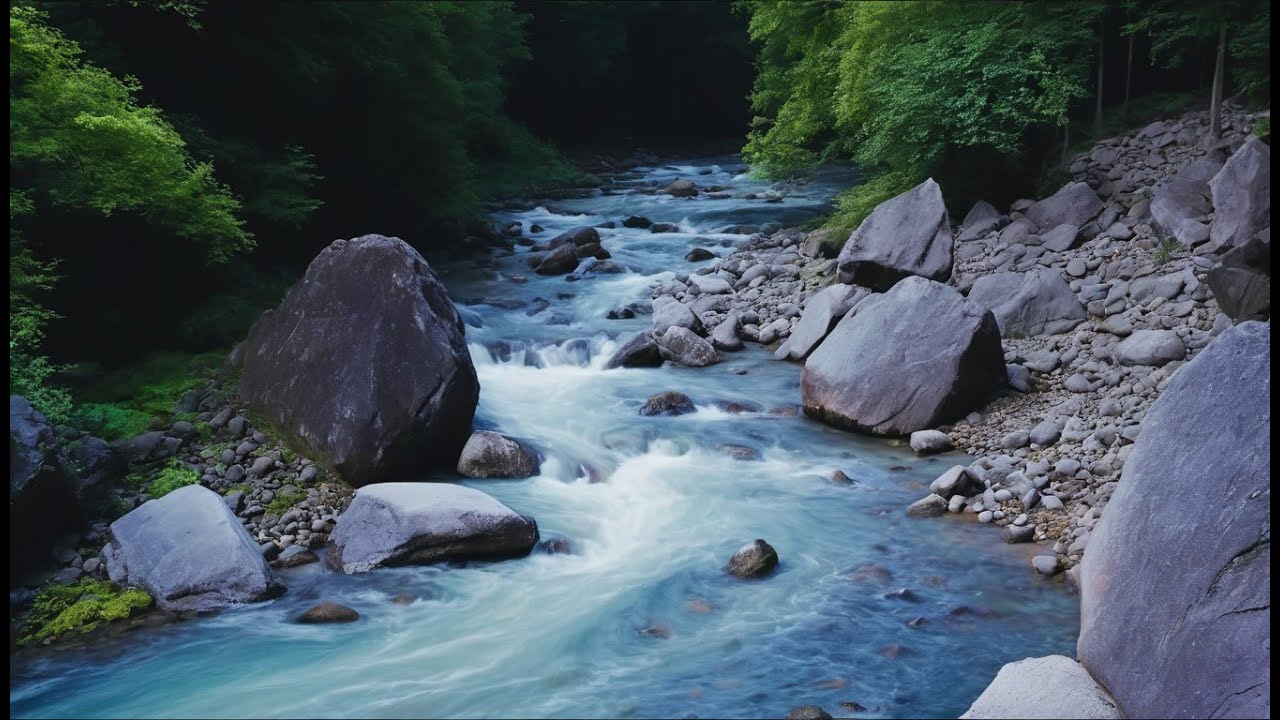 Relax to the Sound of Gentle River Flow and Natural Ambience for a ...