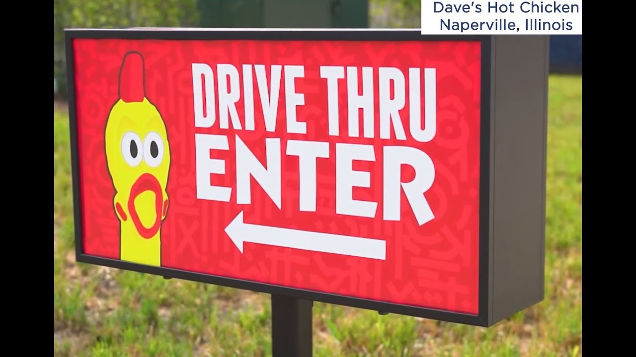 Outdoor Drive Thru Menu | Dave's Hot Chicken Case Study - YouTube