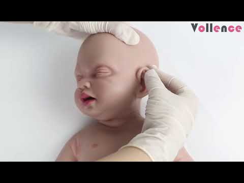 Vollence Full Silicone Baby Doll with Bone - YouTube