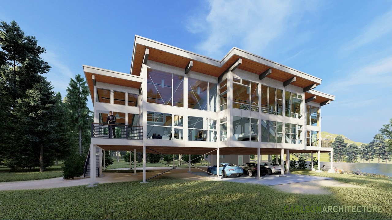 Stilt House Exterior Animation - YouTube