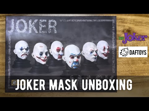 Unboxing - Joker Mask Set by Daftoys F025 1/6 Scale Set of 6 Joker Masks with Batman base