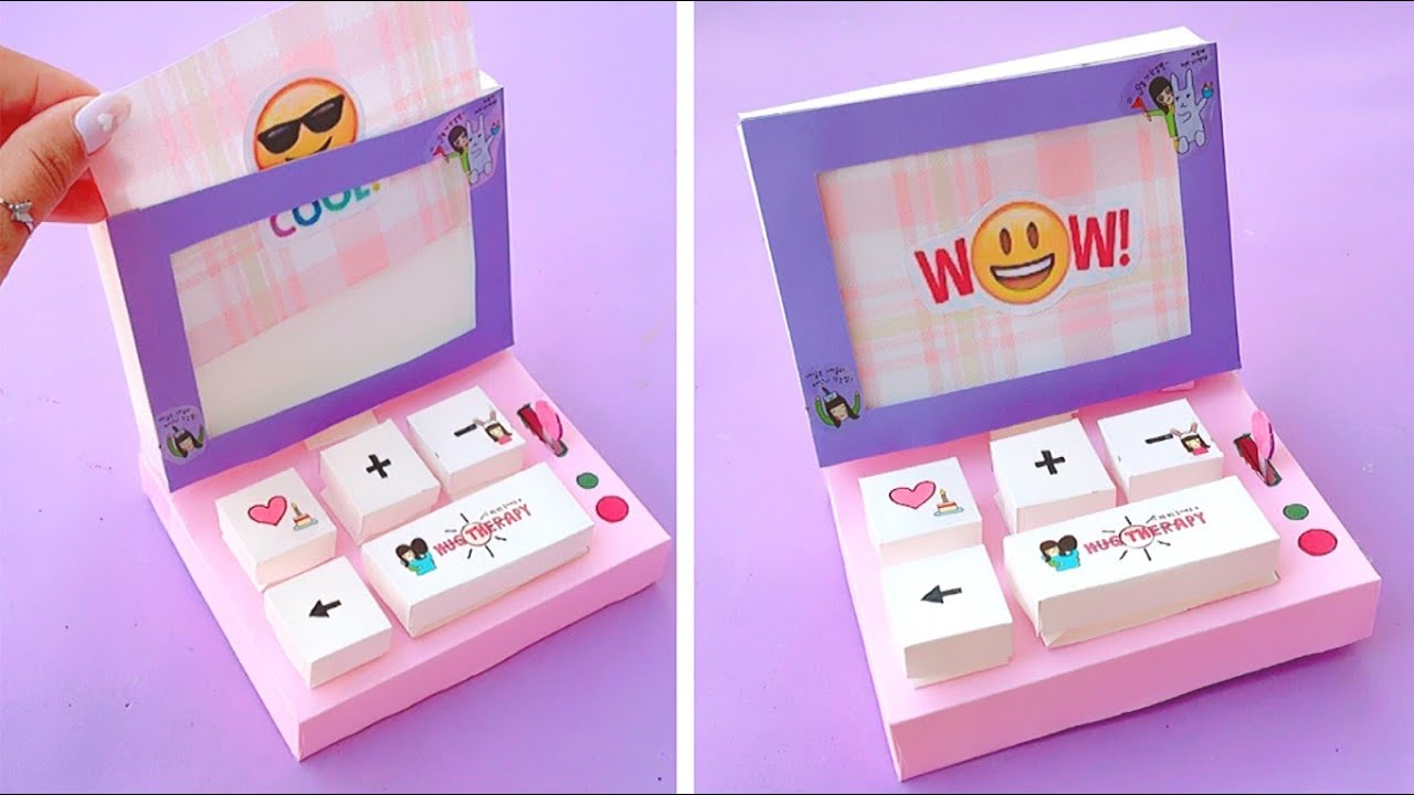 DIY Paper Toys | Show your Mood! Secret Box & Keyboard Pop-it | Crafts ...
