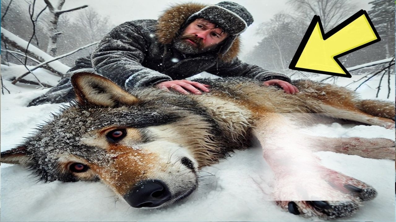 Hunter Fed Dying Pregnant Wolf All Winter 1 Year Later He Heard A ...