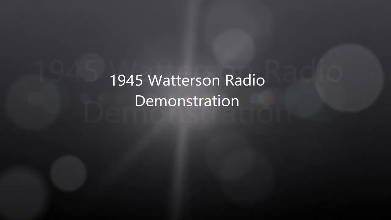 Vintage Radio 1945 Watterson Radio with Bluetooth - YouTube