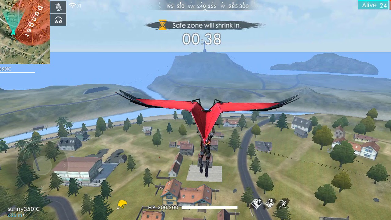 Free fire glider long distance - YouTube