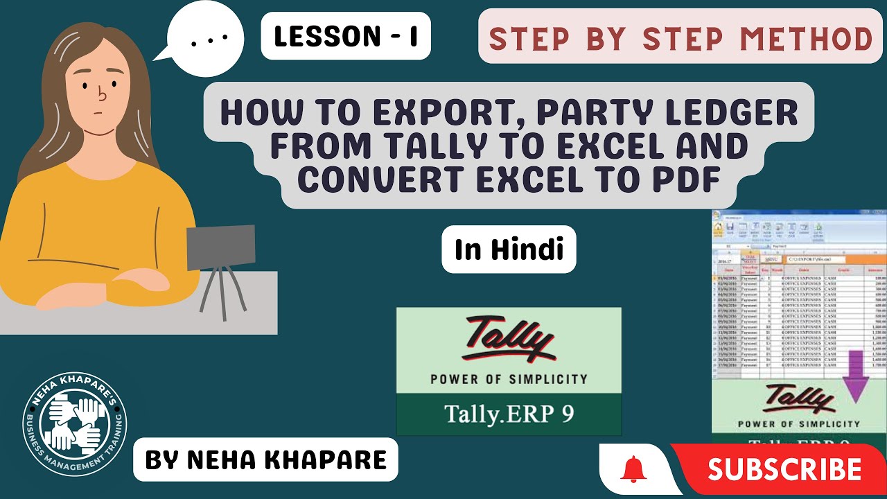 How To Export Party Ledger From Tally To Excel And Convert Excel To PDF How To Export Party Ledger From Tally To Excel And Convert Excel To PDF