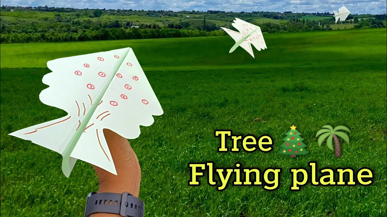 new flying tree plane 🎄, paper tree plane design, make paper plane ...