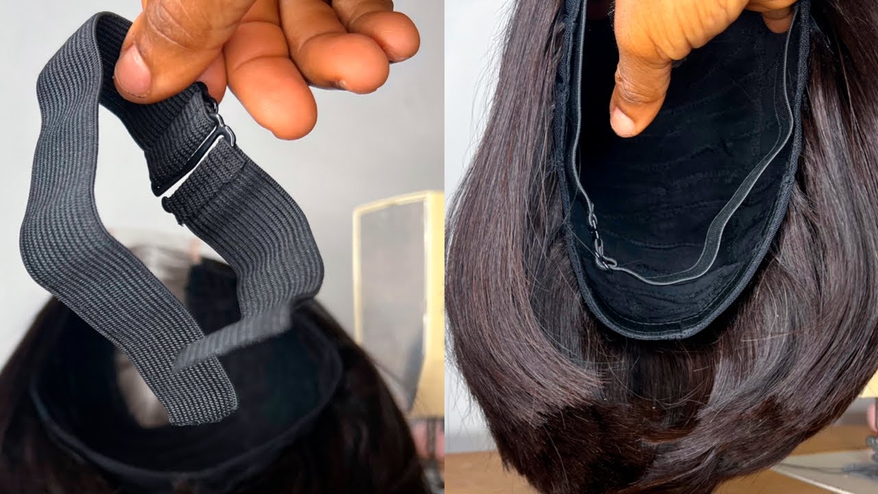 HOW TO ADD ADJUSTABLE ELASTIC BAND TO YOUR WIG :WIG MAKING TIPS - YouTube