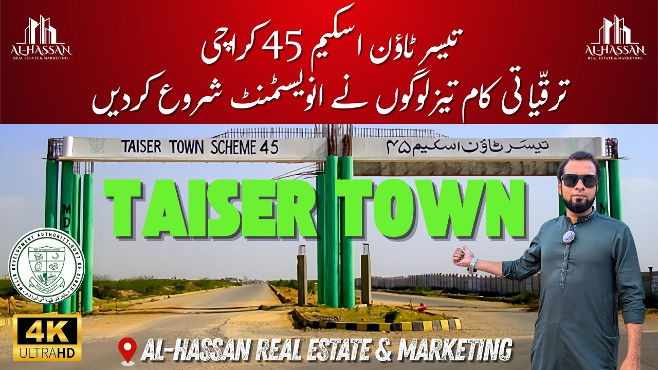Taiser Town Scheme 45 Tour Update - Best Investment in Karachi - YouTube