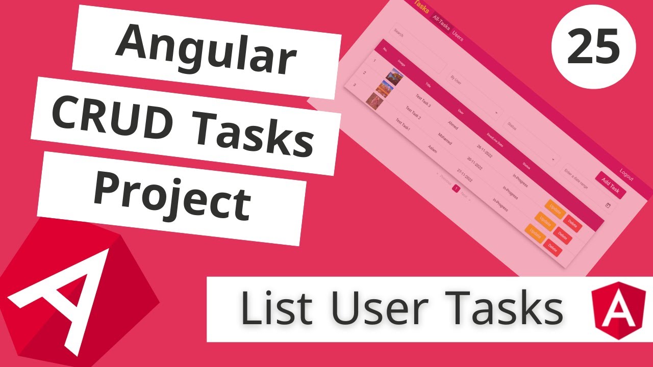 #CRUD Angular Project 25 | عرض مهمات المستخدم :List User Tasks In ...
