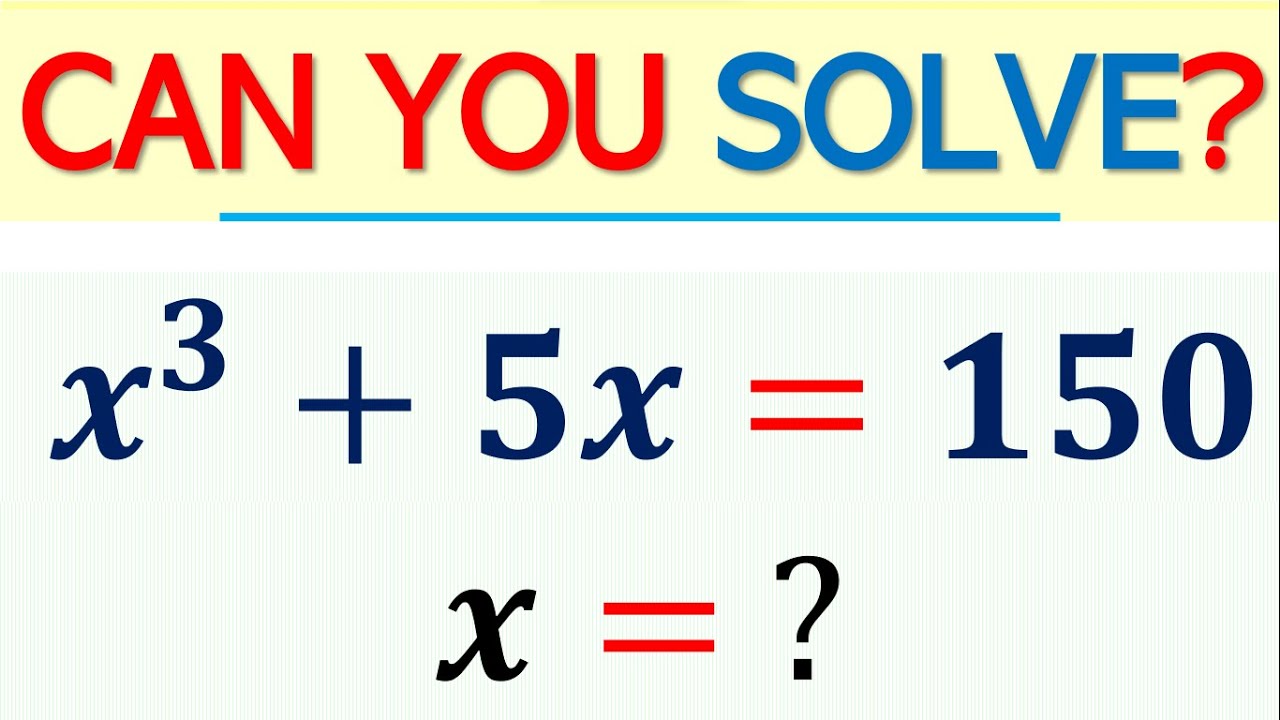 Win Math Olympiad | Incredible Algebra Trick | Solve cubic equation ...