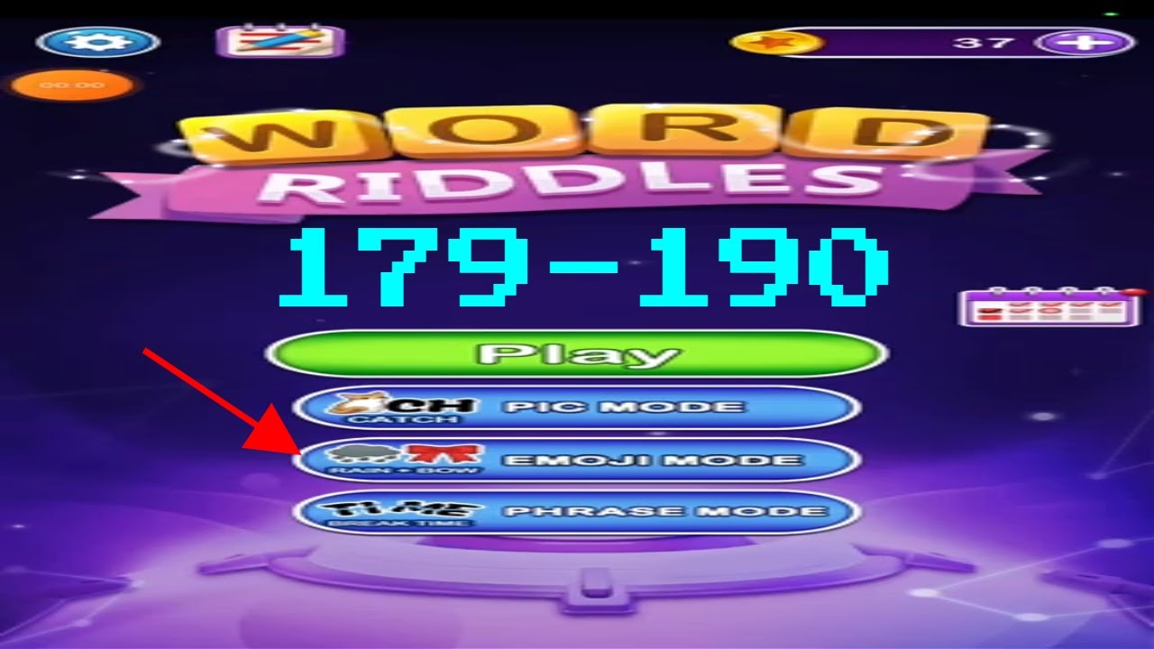 WORD RIDDLES: EMOJI MODE: LEVEL 179-190 - YouTube