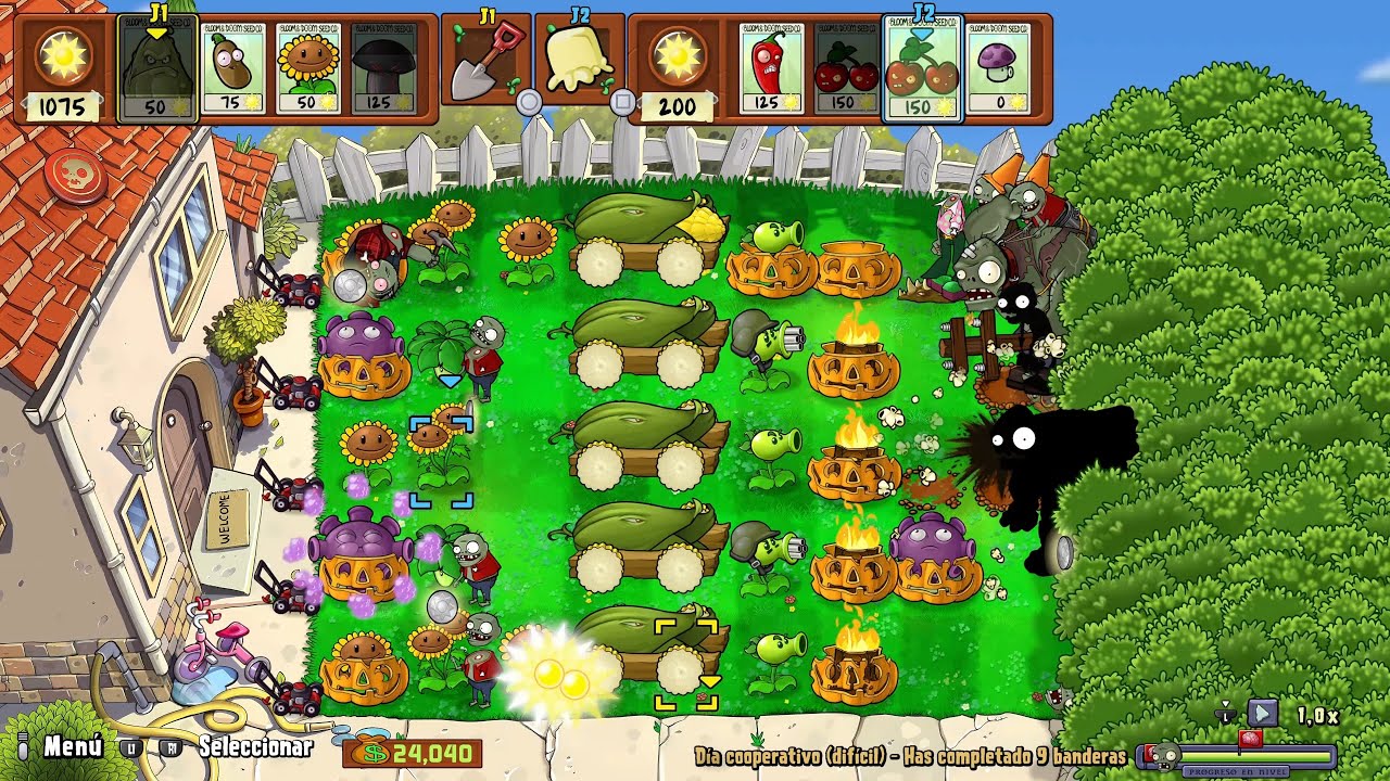 Plants VS Zombies RePlanTed, Survival: Day Hard ‘’Co op Mode’’ | (PS5 ...