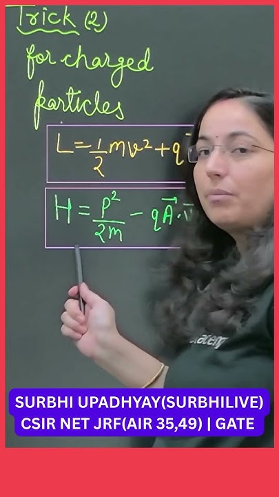 Trick for charged particles Lagrangian and Hamiltonian #shorts #csirnet - YouTube