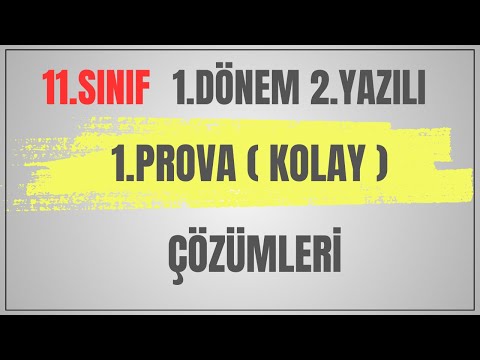 11. SINIF MATEMATİK1. DÖNEM 2. YAZILI HAZIRLIK ( 1. PROVA SINAV ) 2026