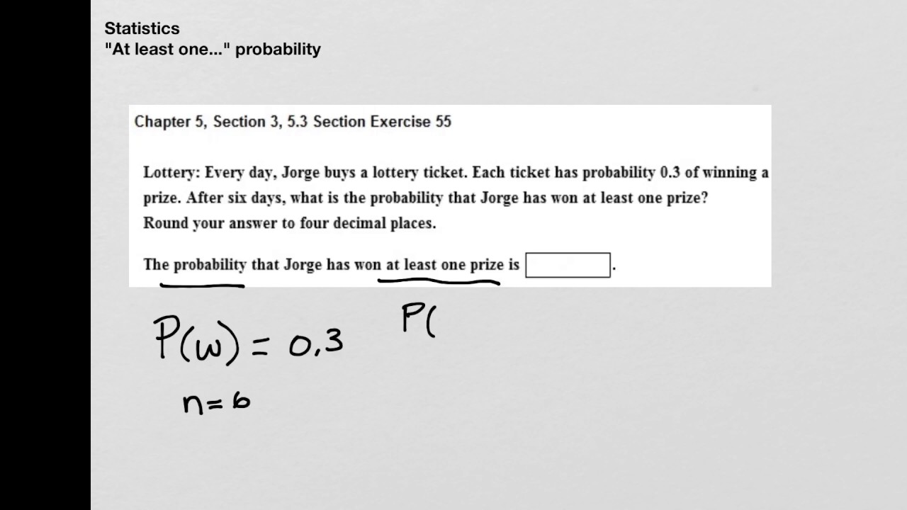 Statistics - "At least one" probability - YouTube