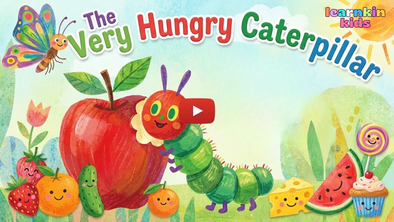 The Very Hungry Caterpillar | Animated Story for Kids | Learnkin Kids ...