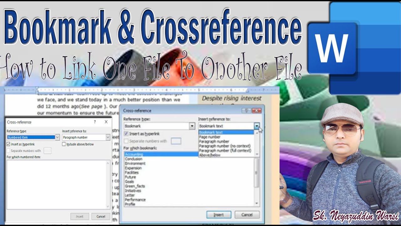 Bookmark and Cross reference in Microsoft Word #microsoftword - YouTube