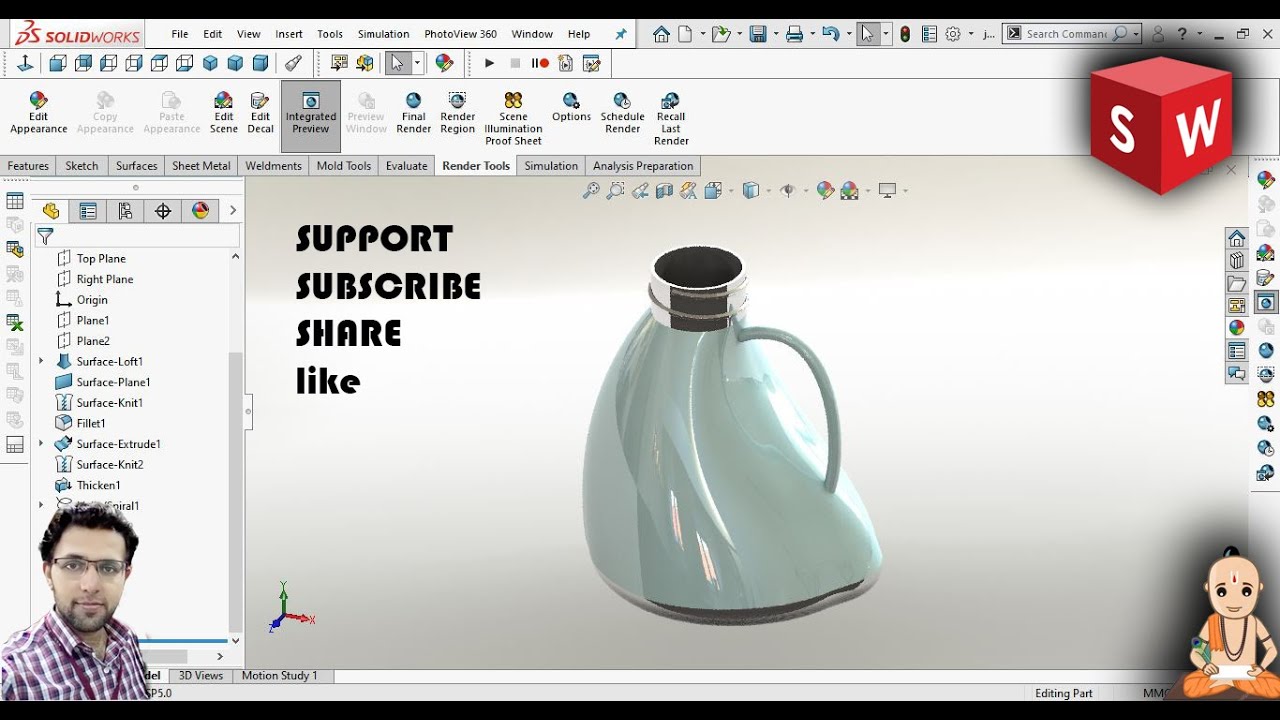 Solidworks | Water Container - YouTube