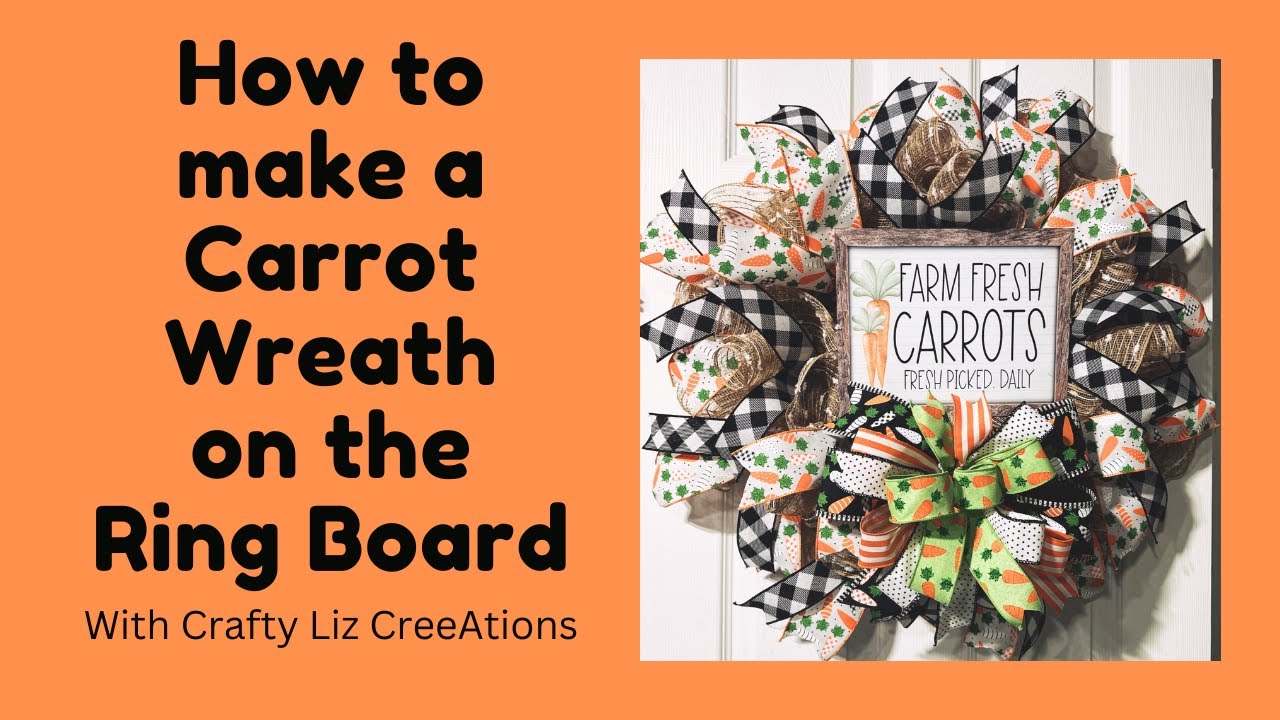 How to make a Carrot Wreath on a Ring Board | Easy Diy Woodland Ruffle ...