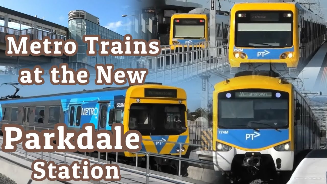 Metro Trains at the New Parkdale Station - YouTube