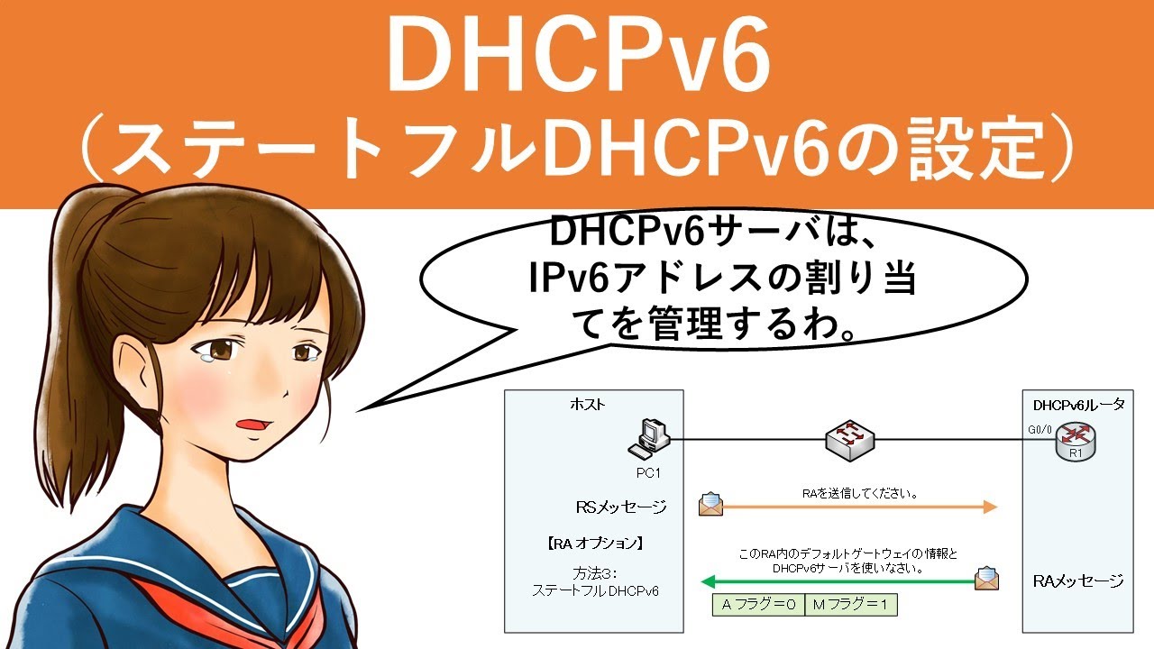 Cisco Packet Tracer：DHCPv6（ステートフルDHCPv6の設定） - YouTube