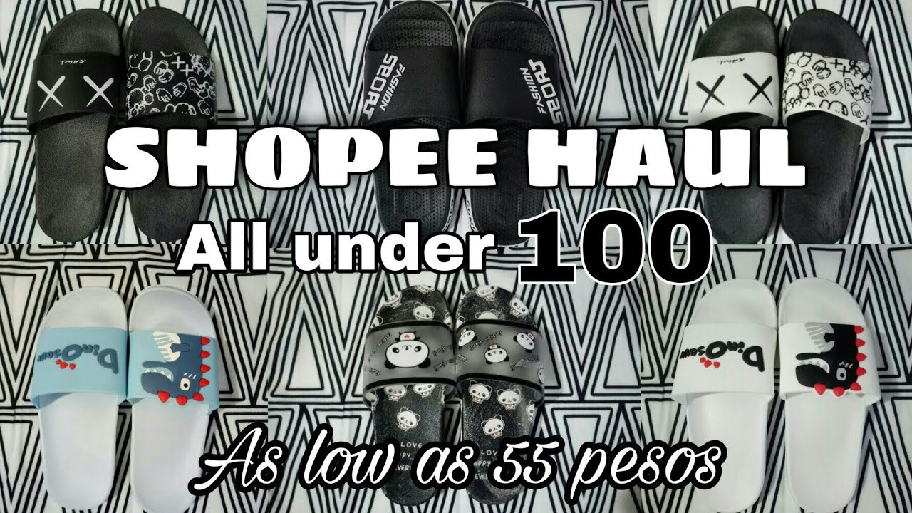 AFFORDABLE SLIPPERS IN SHOPEE(ALL UNDER 100 PESOS) - YouTube