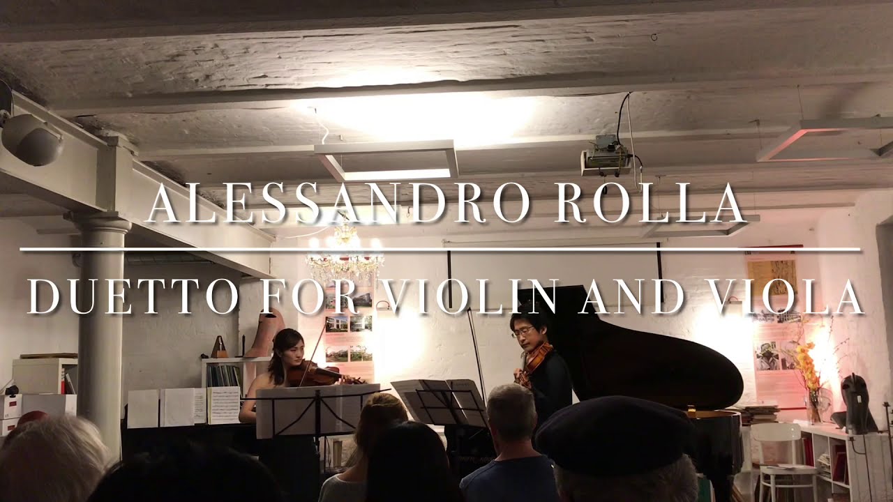 Alessandro Rolla Duetto for Violin and Viola - YouTube