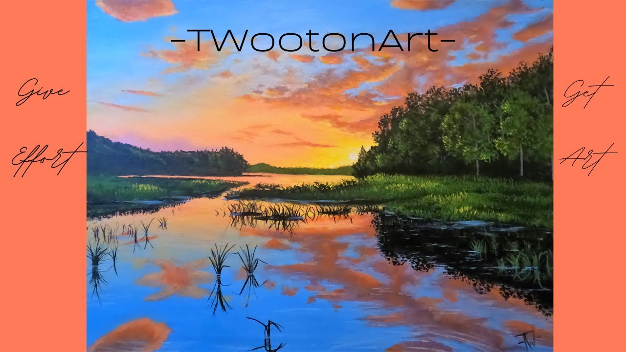 "Fading Sunset": Acrylic Painting Time Lapse (Quick Version) - YouTube