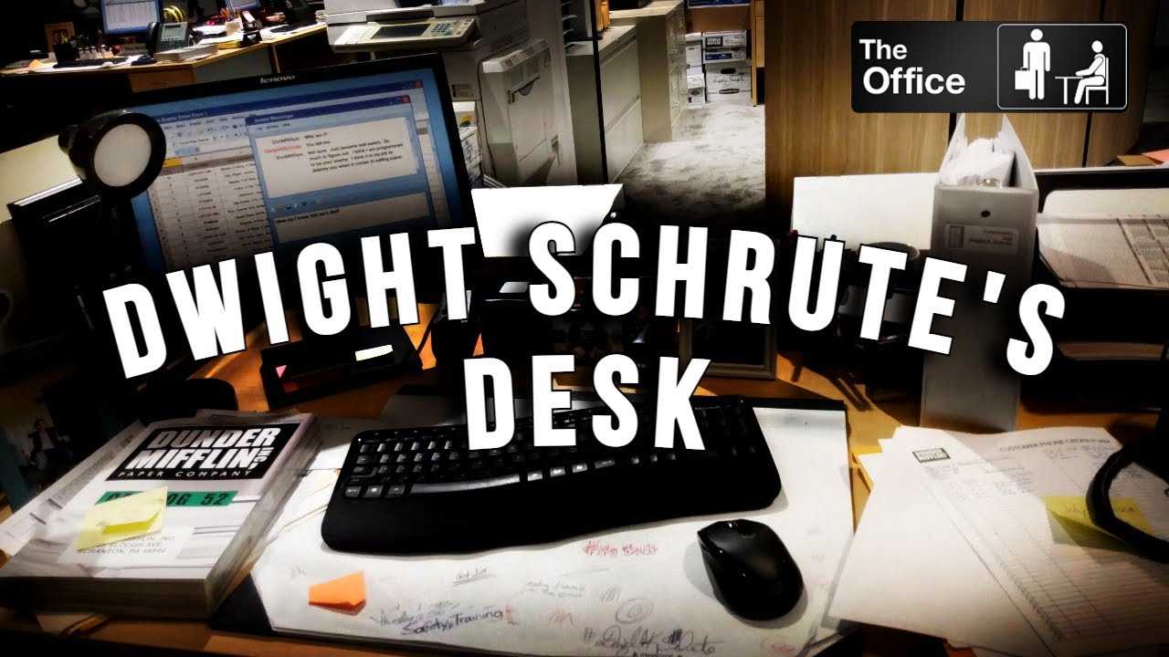 Dwight Schrute's Desk 🖨️ The Office 🏬 | Keyboard, writing, office ...
