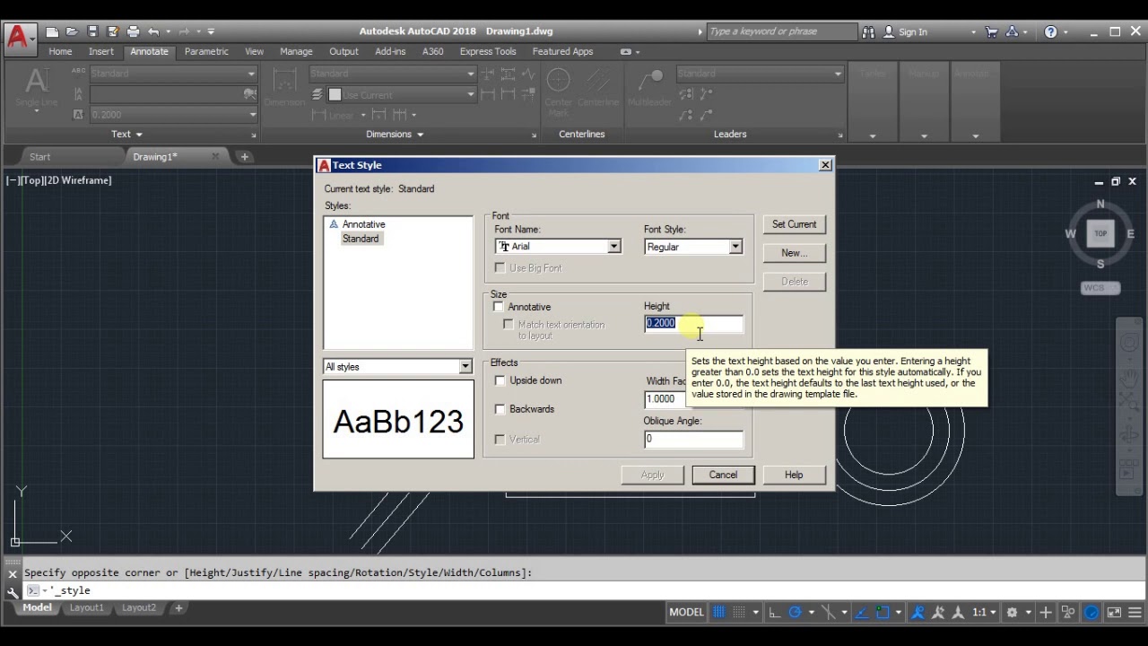 AUTOCAD (OFFSET, TEXT) - YouTube