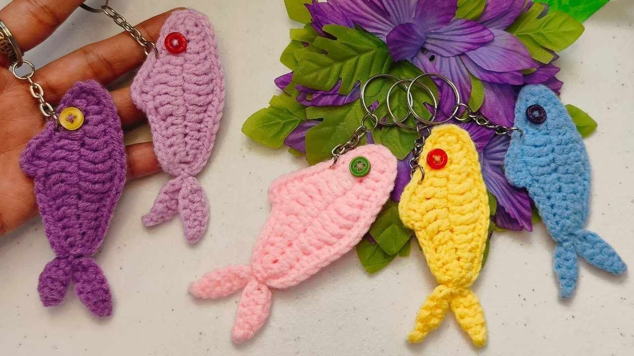 CROCHET FISH KEYCHAIN | HOW TO CROCHET FISH KEYCHAIN | EASY TUTORIAL ...