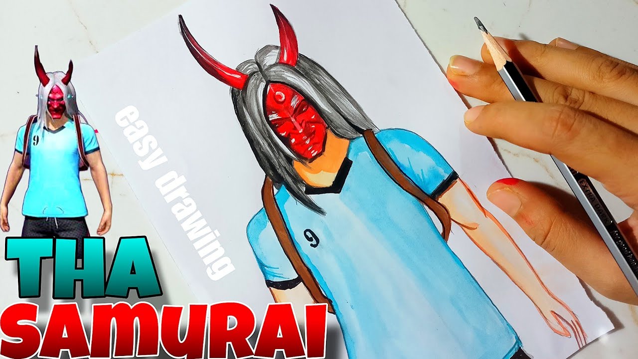 FREE FIRE DRAWING || SAMURAI BUNDLE DRAWING || EASY FREE FIRE DRAWING ...