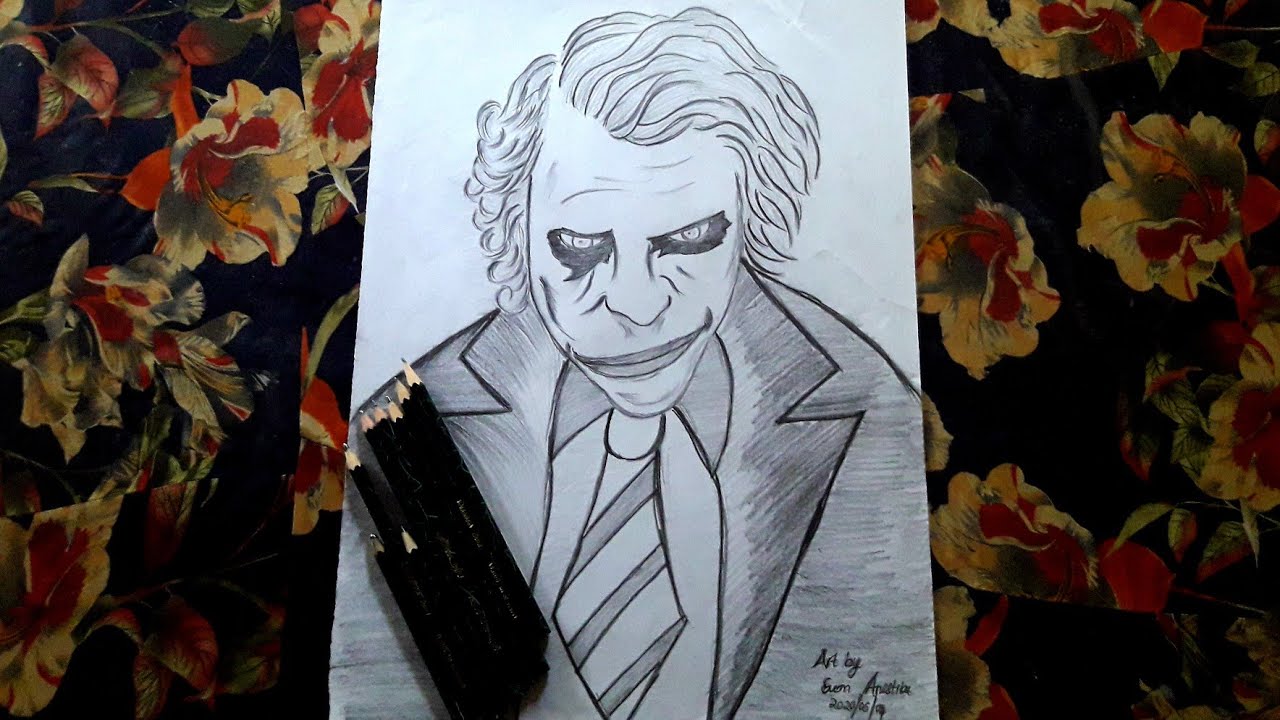 Jocker Sketch ||Step by Step Easy|| How to draw - YouTube