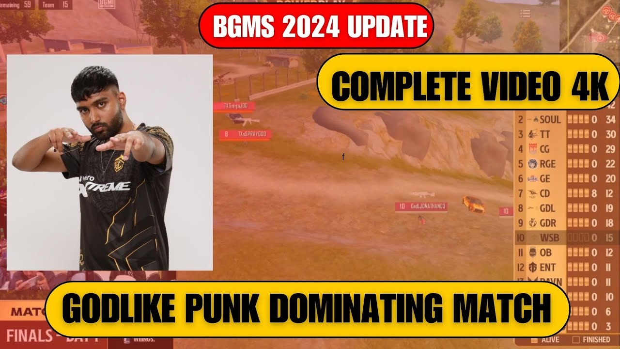 GodLike Punk Full Dominating Match | BGMS 2024 final Day 1 Match ...