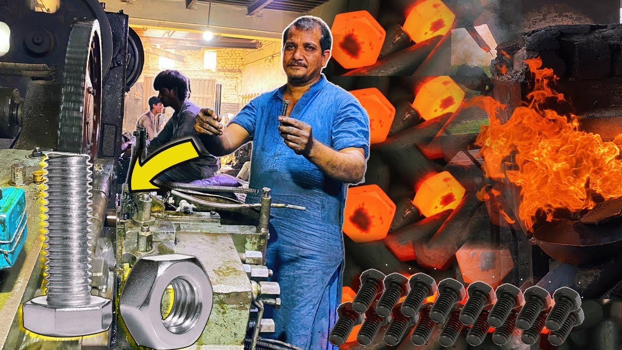 Secret Factory Trick for Making Hex Bolts! Manufacturing Process of Hex ...